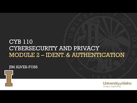 CYB 110 Fall 2021: Module 02: Identification and Authentication