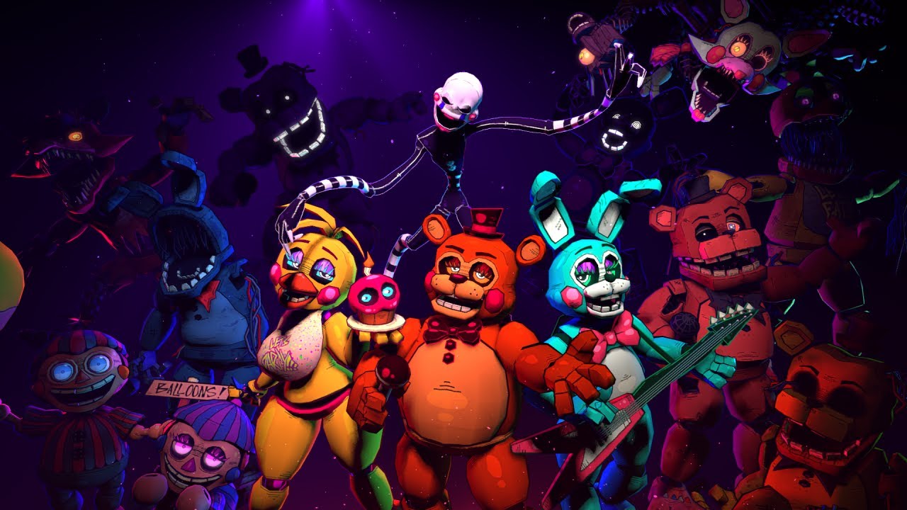 Stylized FNaF 2 Generations | Speed Art (sfm)
