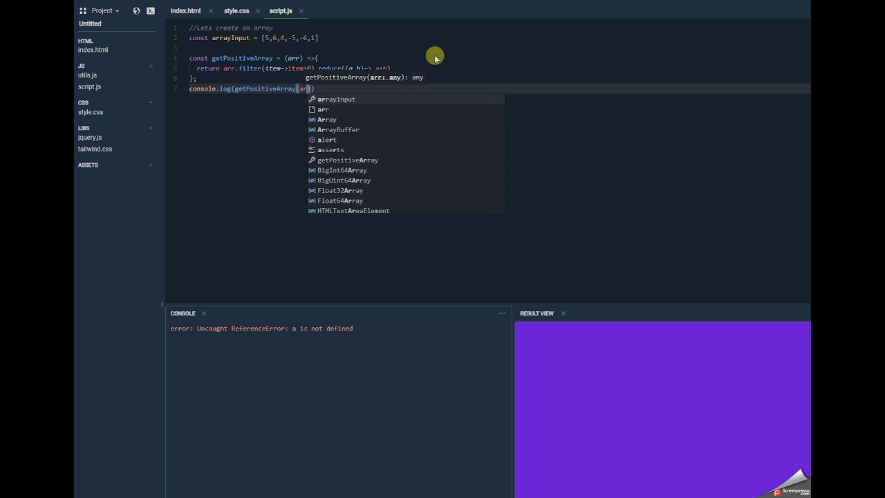How to easily find the Sum of all Positive Numbers in an Array in JavaScript (JS)