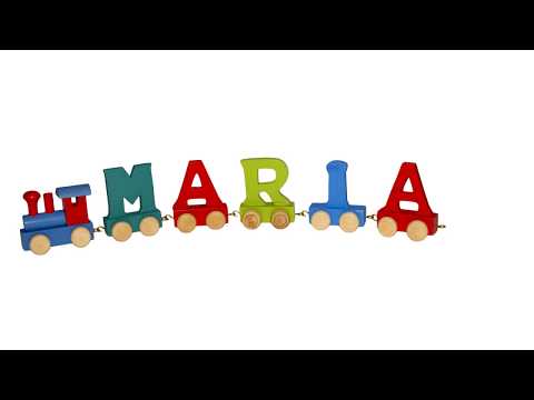 Wooden train letters - MARIA