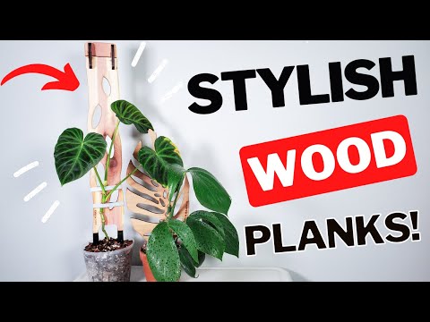 Extendable wood plank for houseplants | Treleaf trellis and plank