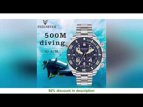 Latest Products You Must Know! FeelNever Sport Automatic Mechanical Watch Stainless Steel Sapphi