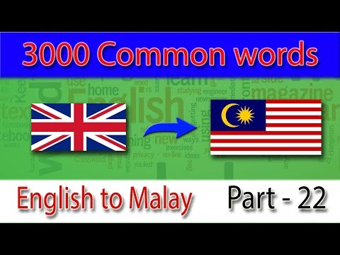 English to Malay | Most Common Words in English Part 22 | Learn English