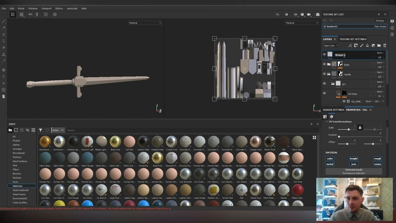 Add Wireframes in Substance Painter