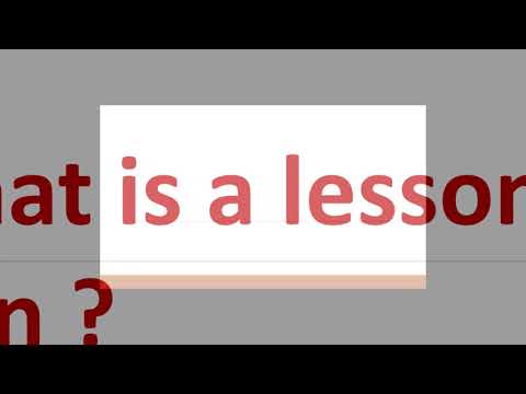 Definition of lesson plan