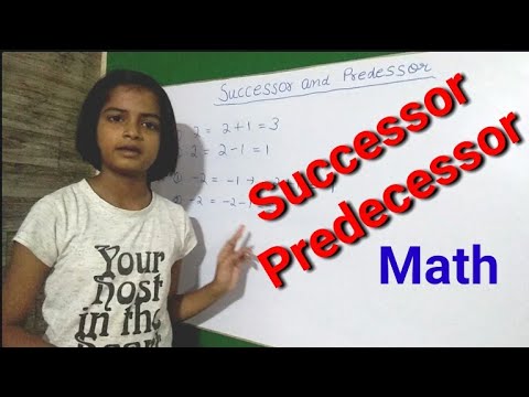 Successor and Predecessor in English !! Kya hai ! With examples !!