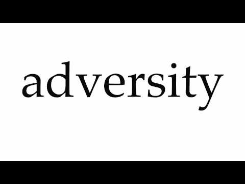 How to Pronounce adversity