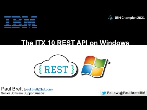 The ITX REST API on Windows
