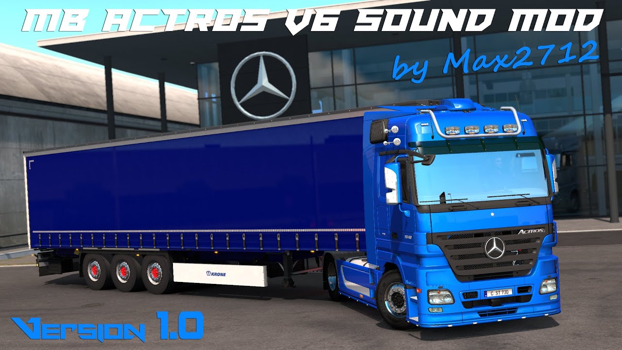 Mercedes Actros MP2/MP3 V6 sound mod v1.2 - ETS 2