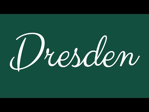 Learn how to Sign the Name Dresden Stylishly in Cursive Writing
