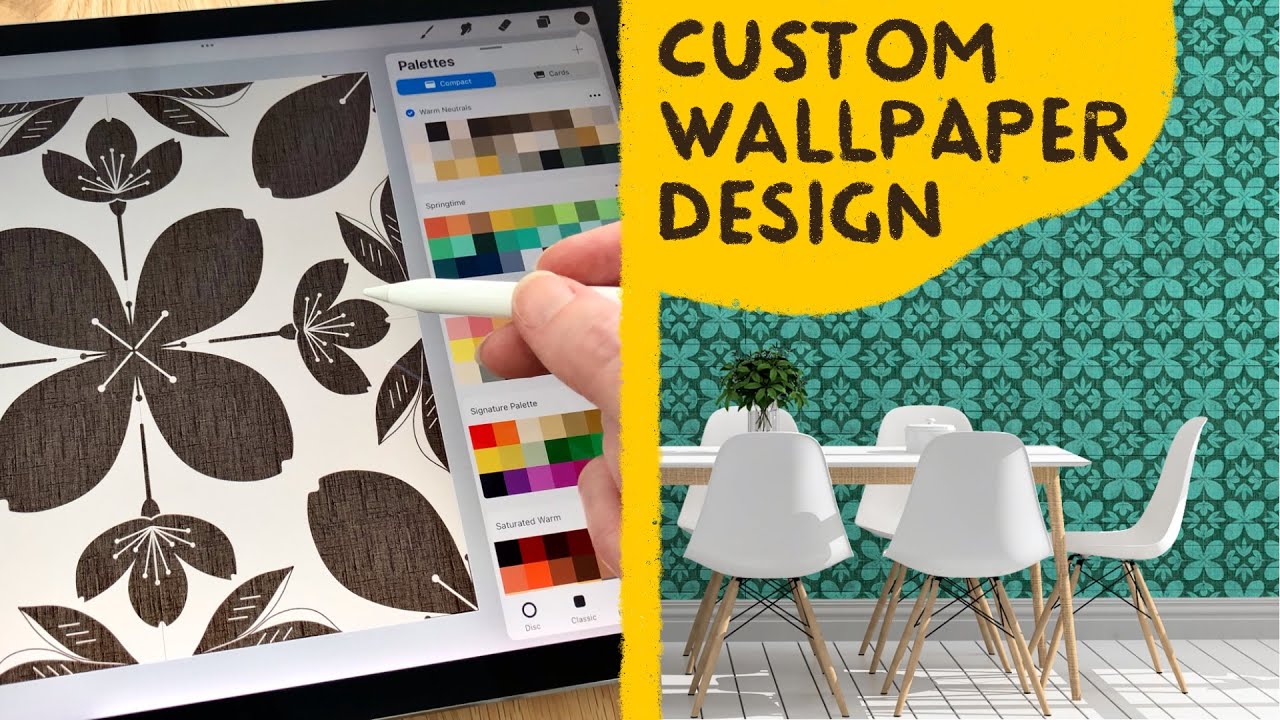Custom Wallpaper Design - Create Your Own Using Procreate and Spoonflower