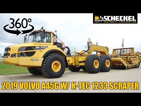 2019 Volvo A45G & K-tec 1233 Scraper Package- A03237 & A02956, 360
