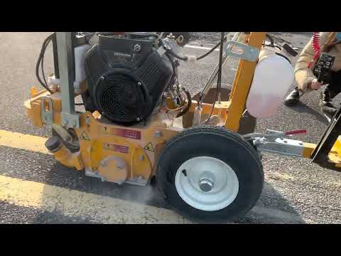 Road marking removal machine