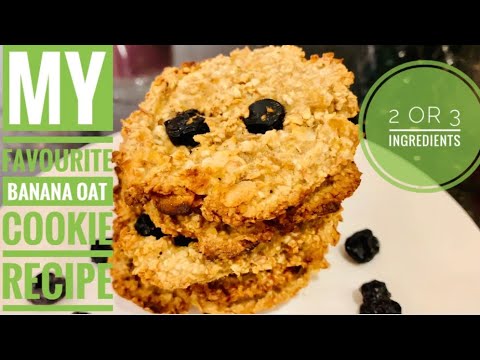 2-3 INGREDIENTS BANANA OATS BREAKFAST COOKIES GLUTEN FREE