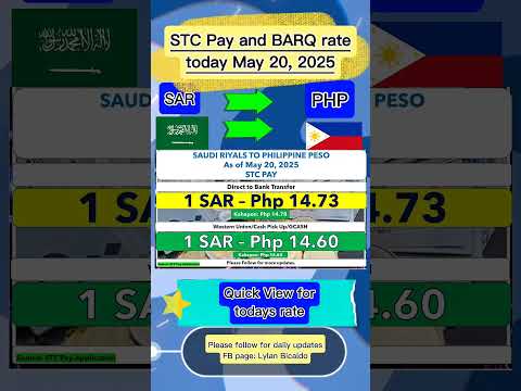 Quick view SAR to PHP exchange rate as of May 20, 2025. #exchangerate #saudiriyalrate #ofw #guide