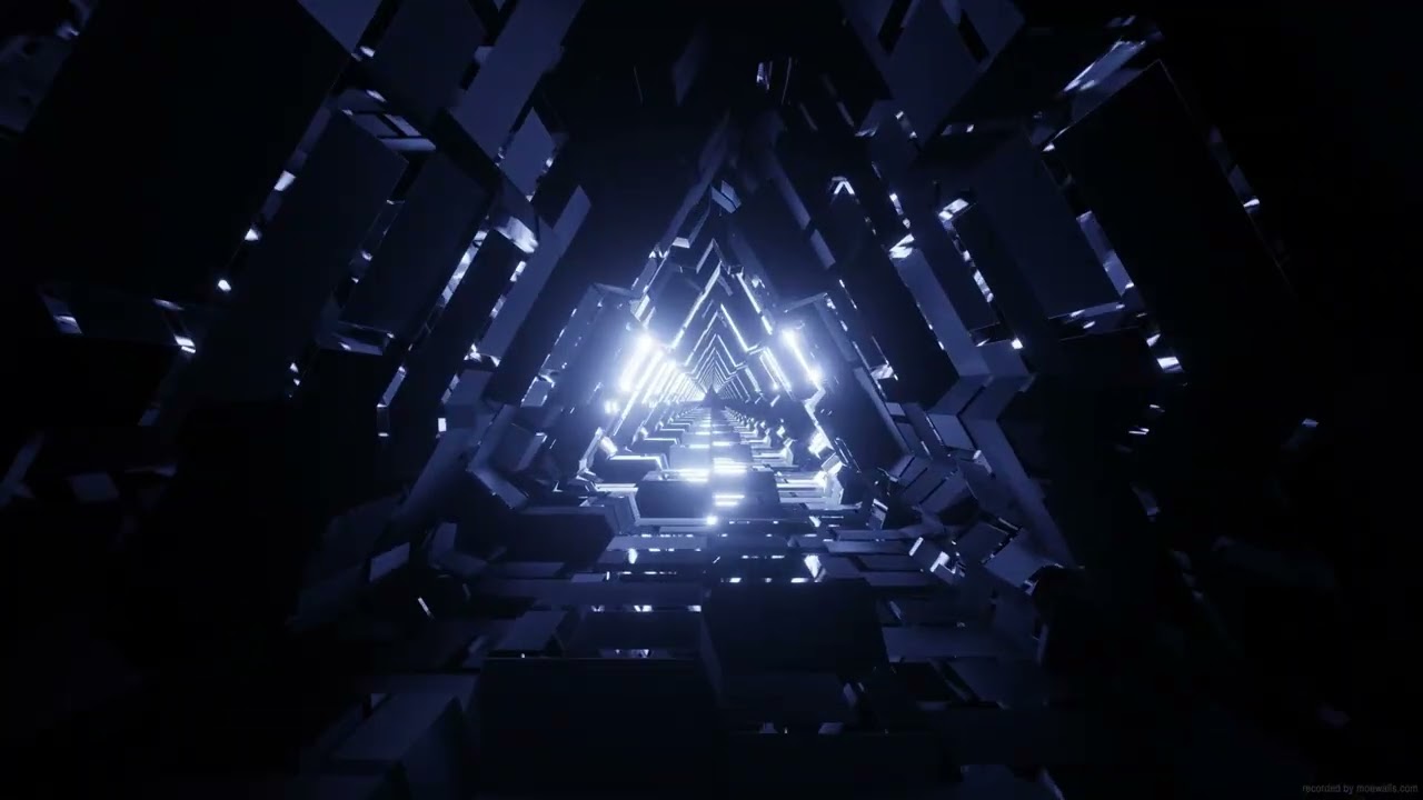 1Hour 4K HD live wall paper Triangle Tunnel #livewallpaper