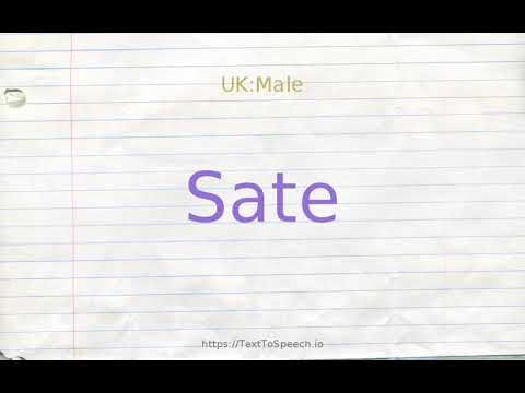 How to pronounce sate