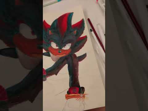 10 hours. Shadow realistic. #shadowthehedgehog#art#shadow#sonic3#shadowrealm