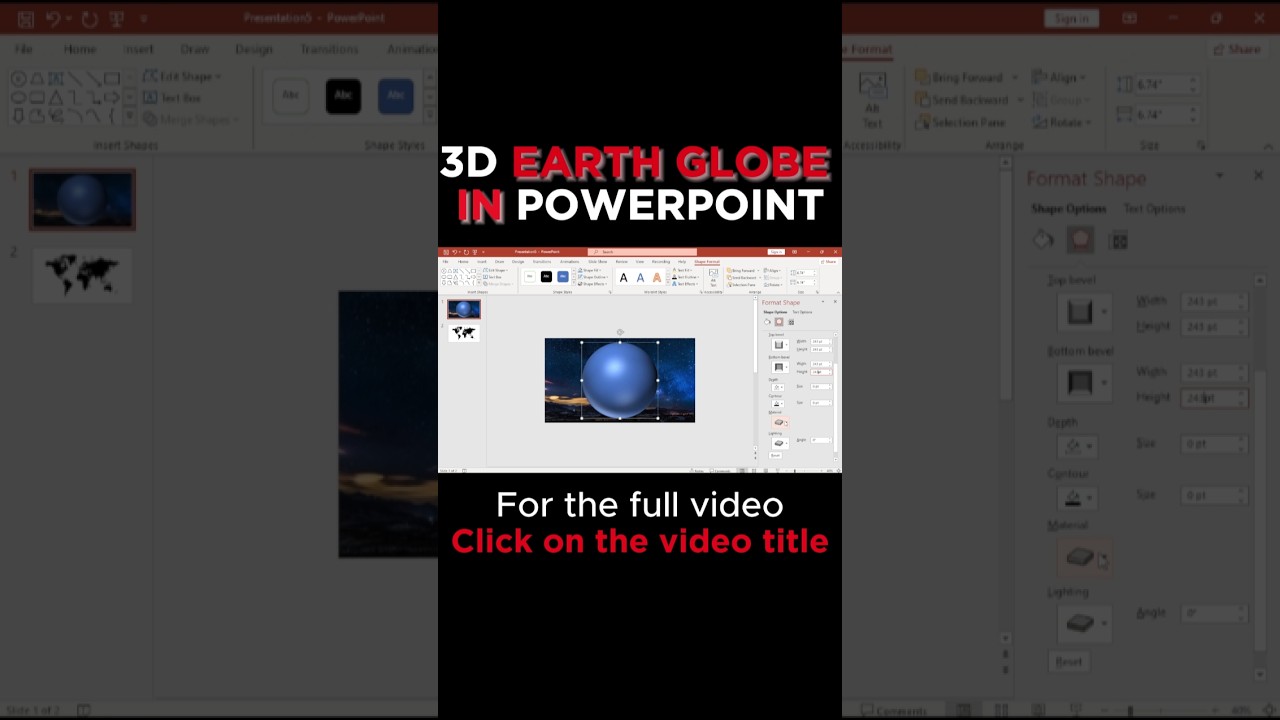 Globe Effect in PowerPoint 2024 #animationtutorial #microsoftofficetutorial #powerpointtutorial