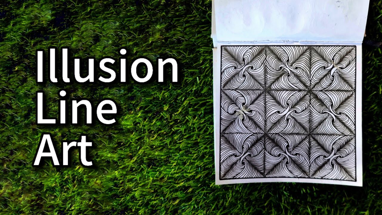 Pattern Doodle Sketch - How to draw Line Illusion ✍🏻🌿