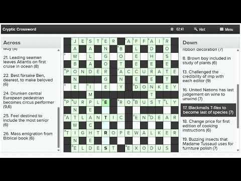 Can this Cryptic Crossword be solved in 4 minutes?