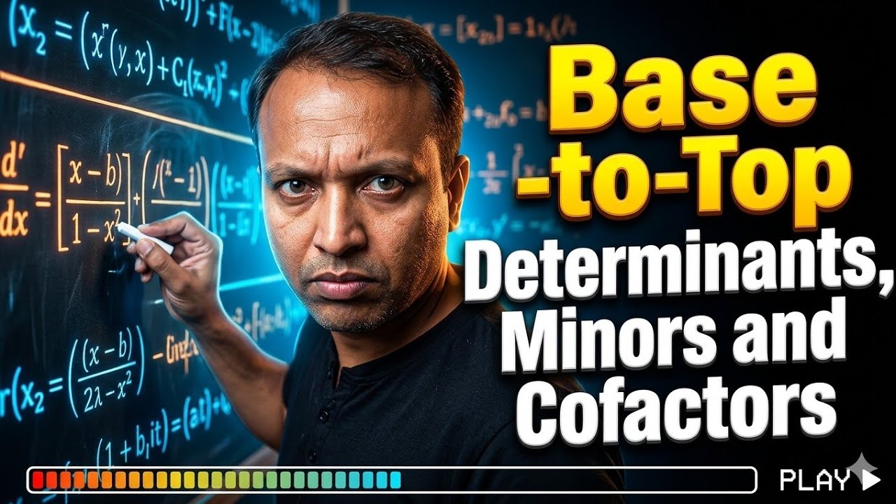 Determinants one shot 💉 Minors , Cofactors and Adjoint of Matrix Vol : 06