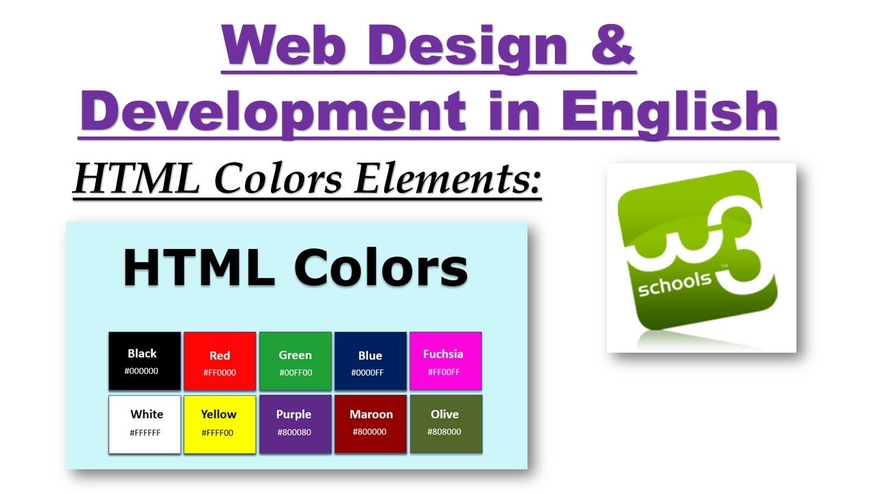 HTML Colors Elements Using W3Schools | HTML Tutorials