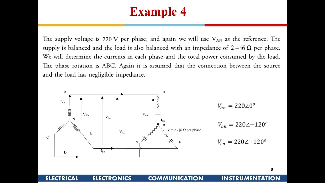 Problems and Solutions:  Three Phase AC Circuits