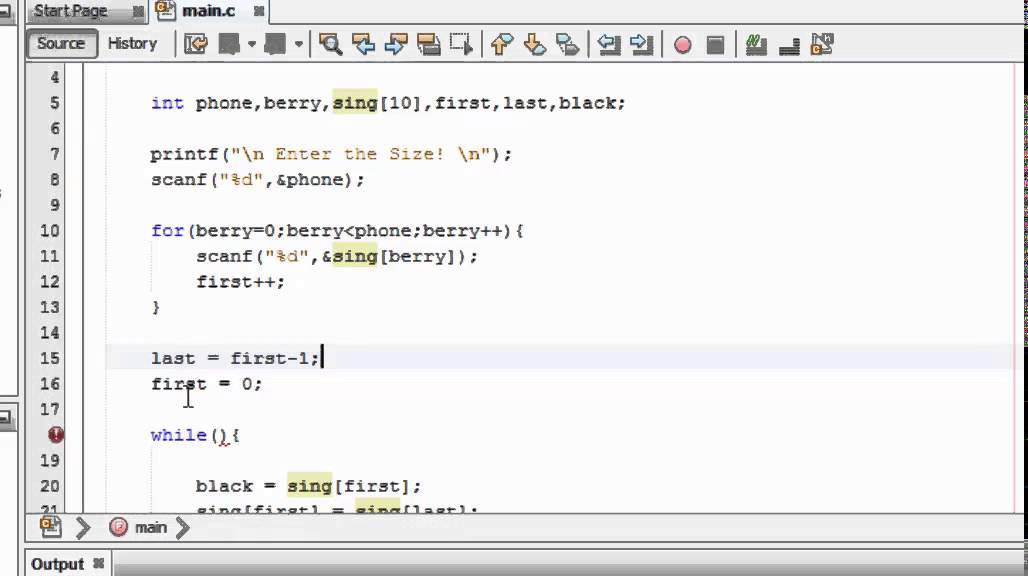 Intermediate C Tutorial   9   Reversing array Elements
