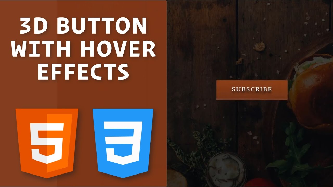 3D Button with HTML and CSS / How to create a 3D button with CSS Transforms and Transitions