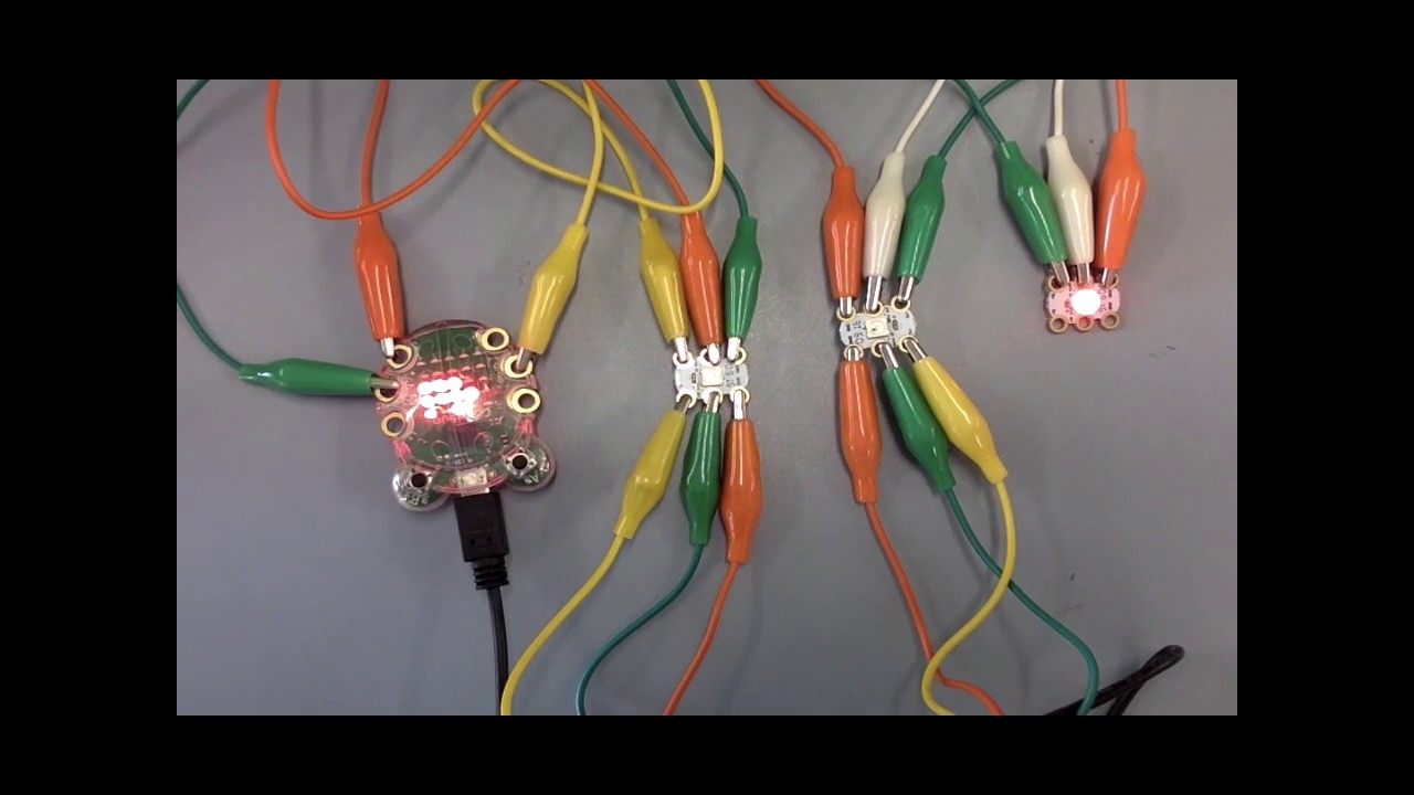 Codebug Traffic Lights using Glowbugs and neo-pixels