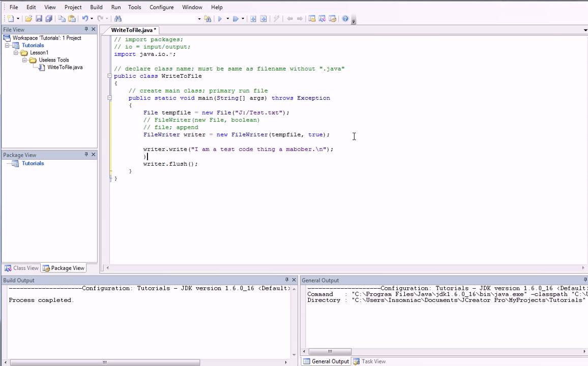 Java Programming (FileWriter Quick Tutorial)