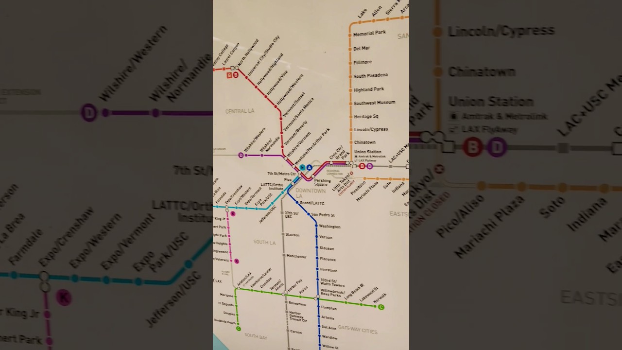 LOS ANGELES METRO MAP – Los Angeles, California, USA 🇺🇸 #shorts #subway #metro #losangeles