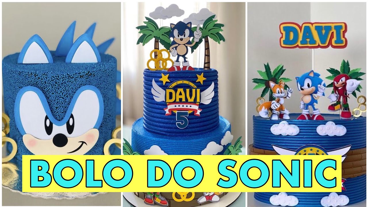 BOLO DO SONIC/ IDEIA DE BOLO NO TEMA SONIC