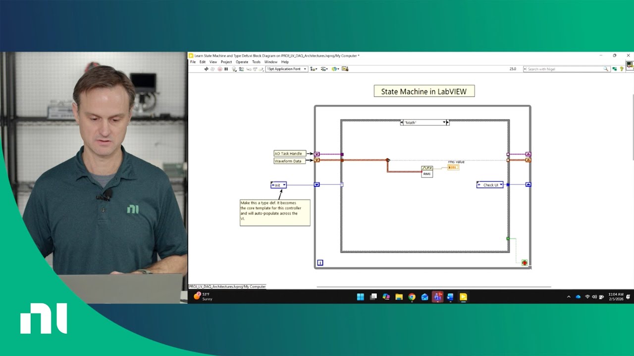 Intro to a NI LabVIEW State Machine with the DAQmx API