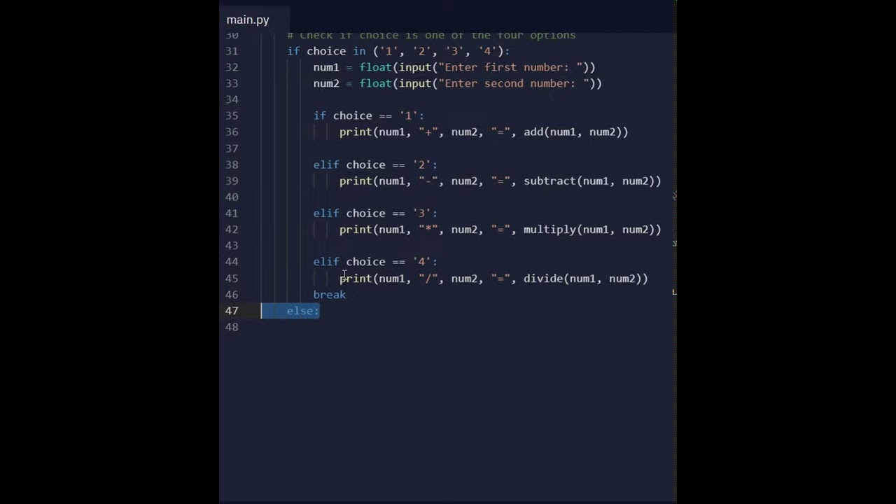 Basic Calculator using python #shorts #python #coding #education #tech #software