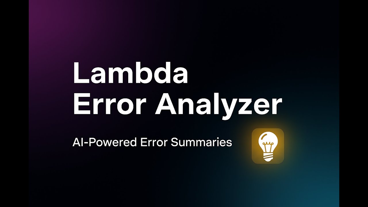AWS Lambda Hackathon: Lambda Error Analyzer