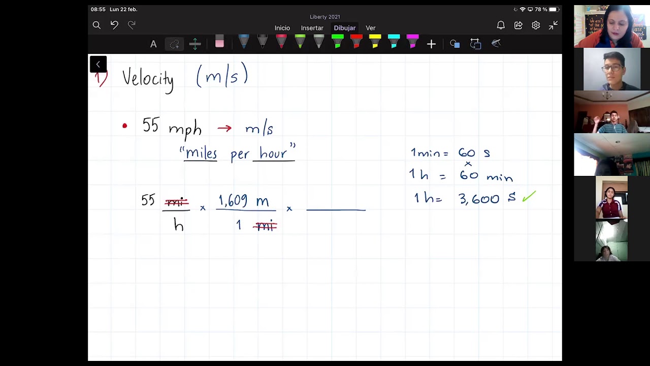 Velocity and Acceleration conversion