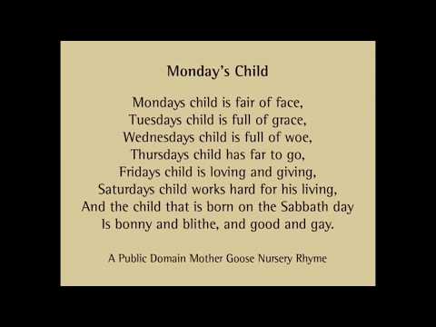 Astrology of Monday’s Child Nursery Rhyme