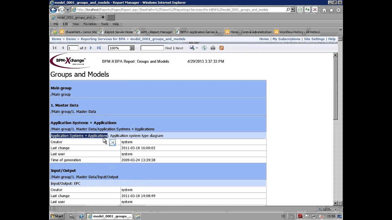 BPM-X - Process, models, analytic reporting and publishing