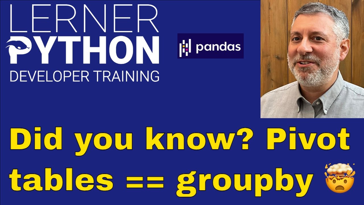 Grouping and pivot tables are basically the same thing