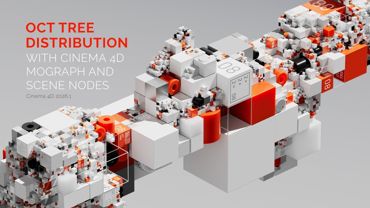 Oct Tree with Cinema 4D Scene Nodes and MoGraph