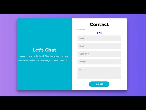 Responsive Contact Us Page Design using Html and Css | CSS Projects for ...