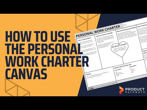 How to use the Personal Work Charter Canvas