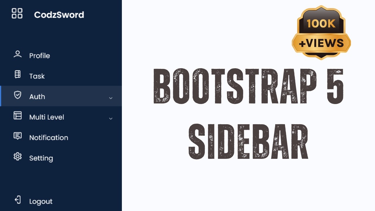 How to Create Sidebar Using Bootstrap 5 | Responsive Sidebar With Bootstrap | Sidebar Menu