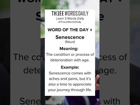 Learn what Senescence means.#english #vocabulary #learnenglish #englishvocabulary #shorts