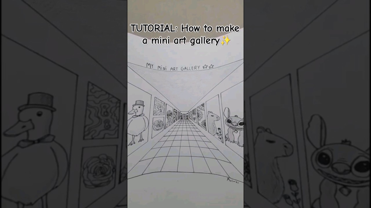 TUTORIAL: My Mini Art Gallery✨️ #shorts #drawings #tutorial