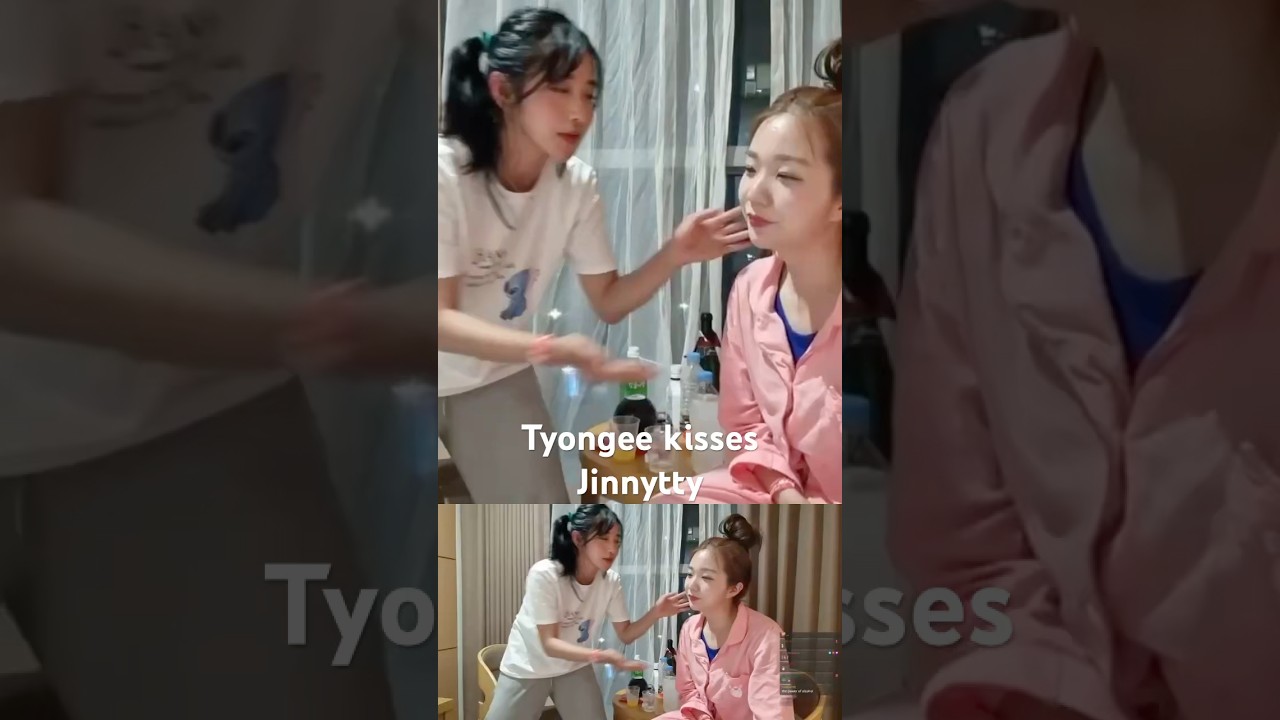 Tyongeee kisses Jinnytty