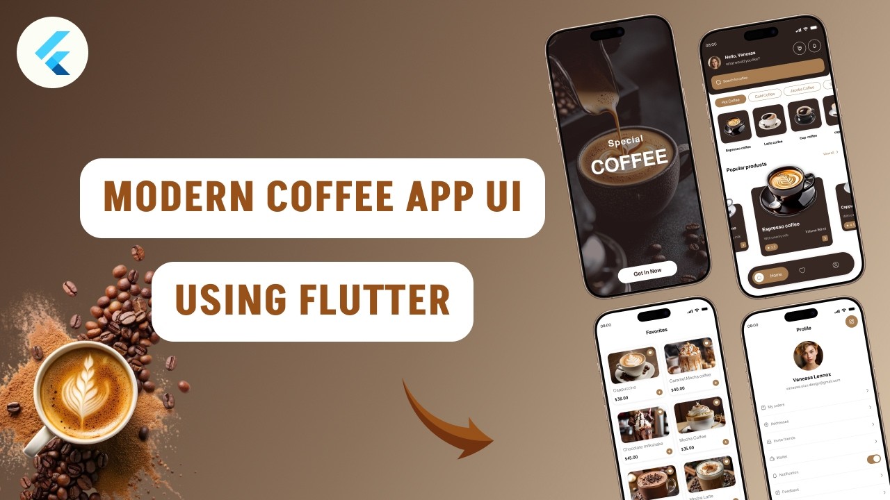 Flutter Coffee App UI Tutorial | Build Beautiful Screens in Flutter | Flutter ui design Tutorial