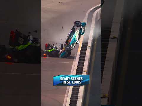 Josef Newgarden flips after scary collision with Louis Foster #INDYCAR #cars #race
